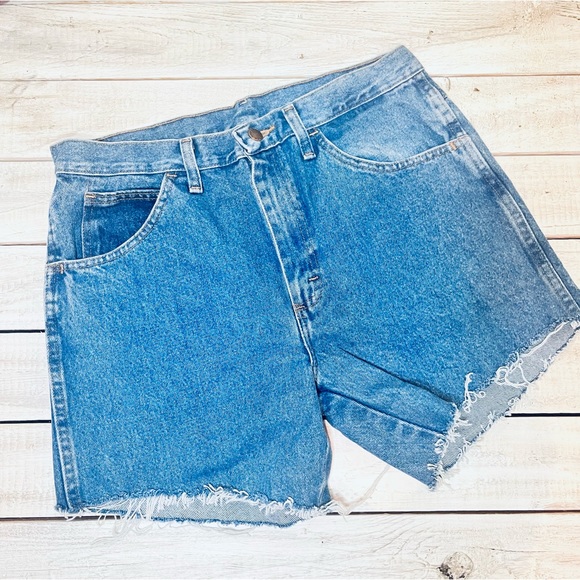 Rustler | Shorts | Vtg Rustler High Rise Distressed Denim Shorts Raw ...